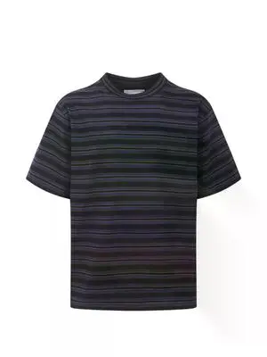 Sacai Horizontal-stripe T-shirt - Black