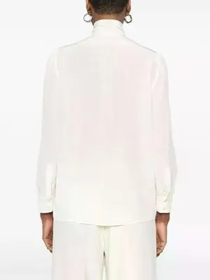 NILI LOTAN Colt Tie-neck Shirt - Neutrals