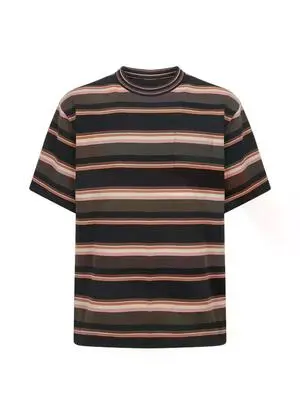 Sacai Horizontal-stripe T-shirt - Black