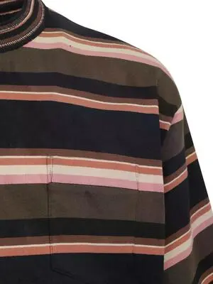 Sacai Horizontal-stripe T-shirt - Black