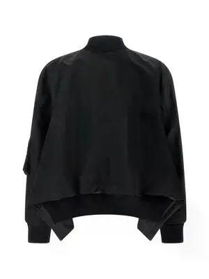 Sacai Ribbed Jacket With Asymmetric Hem