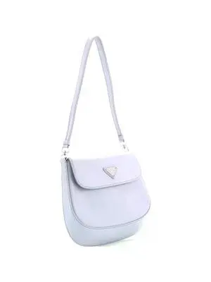 Prada Cleo Flap Shoulder Bag Spazzolato Leather - Blue