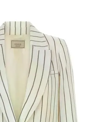 Peserico Pinstriped Single-breasted Blazer