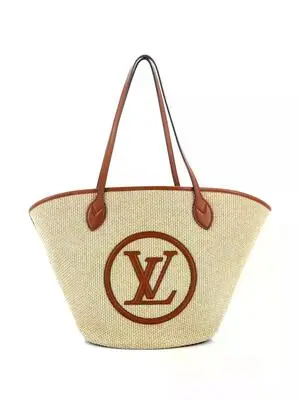 LOUIS VUITTON Saint Jacques Nm Handbag Raffia And Leather Shoulder Bag - Neutrals