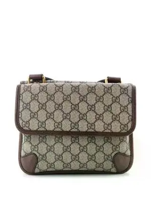 Gucci Neo Vintage Flap Messenger Gg Coated Canvas Small - Brown