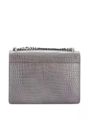 Saint Laurent Sunset Crocodile Embossed Leather Medium Crossbody Bag