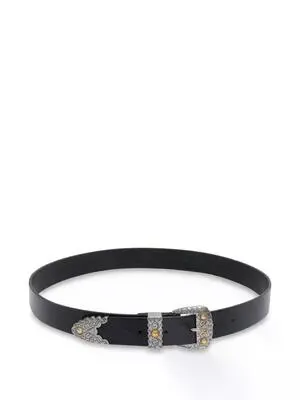 Pinko Buckle-fastening Leather Belt - Black