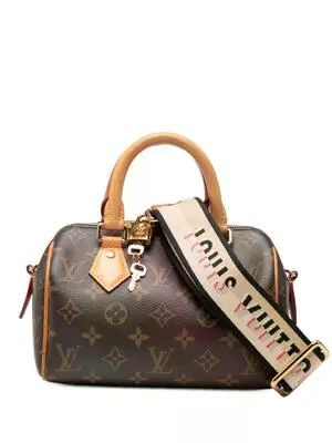 LOUIS VUITTON Monogram Speedy Bandouliere 20 Satchel - Brown