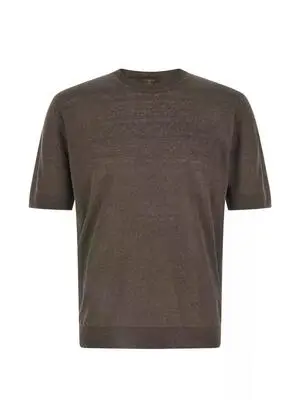 ZANONE Short-sleeve Crew-neck T-shirt - Brown