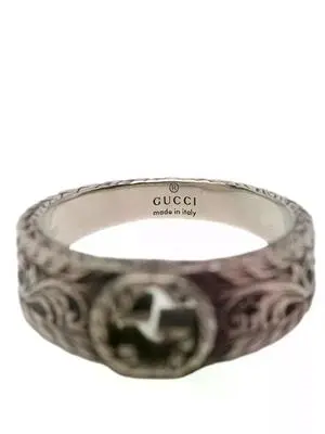Gucci Sterling Interlocking G Arabesque Ring