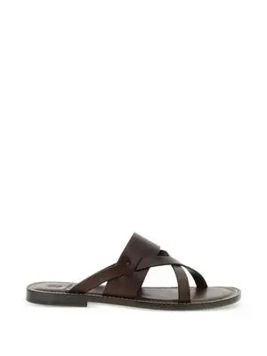 Brunello Cucinelli Criss-cross Leather Sandals