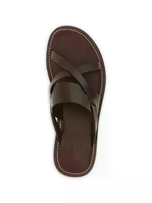 Brunello Cucinelli Criss-cross Leather Sandals