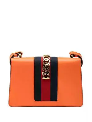 Gucci Small Leather Sylvie Web Satchel