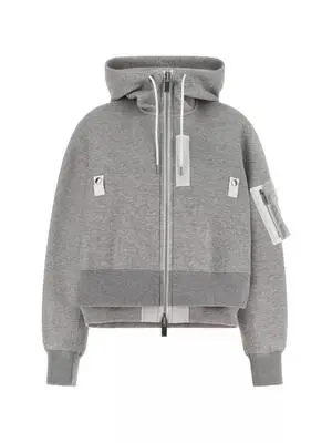 Sacai Sponge Zip-up Hoodie - Grey