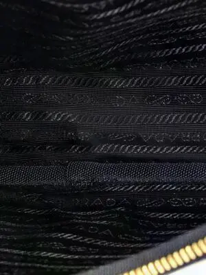 Prada Symbole Zip Around Jacquard Crossbody Bag