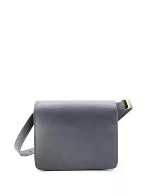 Celine Classic Box Bag Grainy Leather Teen Shoulder Bag - Grey