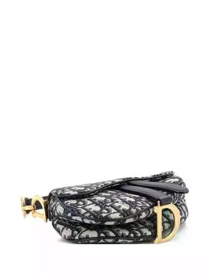 Dior Saddle Handbag Oblique Canvas Mini Shoulder Bag - Blue