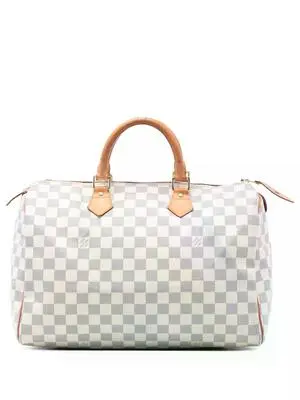LOUIS VUITTON 2011 Damier Azur Speedy 35 Boston Bag - White