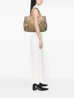 Gucci Large Gg Canvas Scarlett Tote Bag - Brown