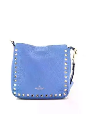 Valentino Garavani Rockstud Flip Lock Messenger Mini Bag - Blue