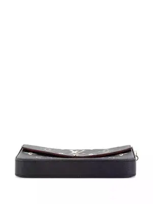 LOUIS VUITTON Felicie Pochette Bicolor Monogram Empreinte Giant Crossbody Bag - Black
