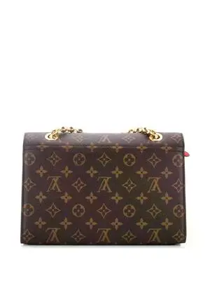 LOUIS VUITTON Victoire Handbag Monogram Canvas And Leather Shoulder Bag - Brown