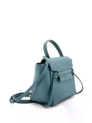 Celine Belt Bag Textured Leather Nano Shoulder Bag - Green
