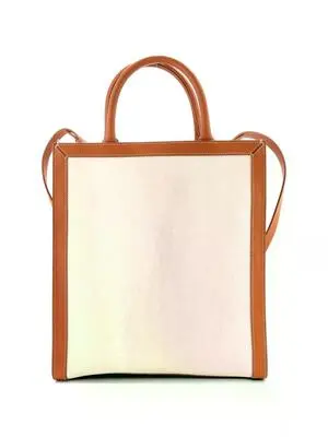 Celine Vertical Cabas Canvas Small Tote Bag - Brown