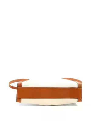 Celine Vertical Cabas Canvas Small Tote Bag - Brown