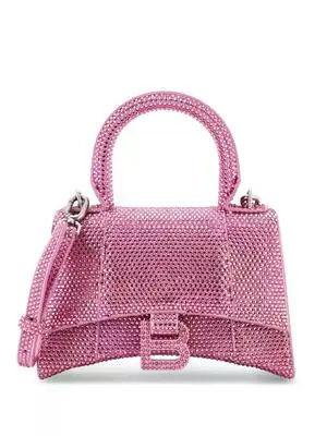 Balenciaga Hourglass Xs Top Handle Crossbody Bag - Pink