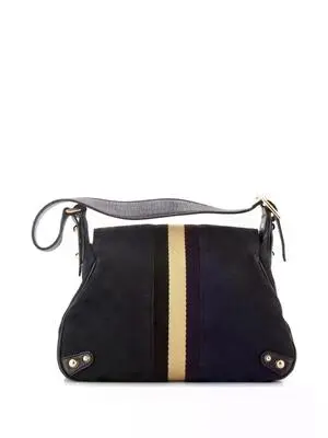 Gucci Horsebit Web Flap Gg Canvas Mini Shoulder Bag