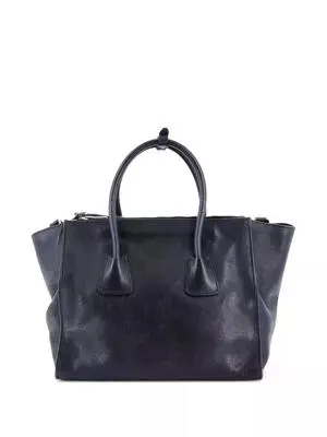 Prada Twin Pocket Convertible Leather Medium Tote Bag