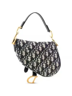 Dior Saddle Handbag Oblique Canvas Mini - Blue