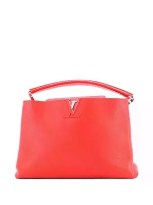 LOUIS VUITTON Capucines Bag Leather Gm Satchel - Red