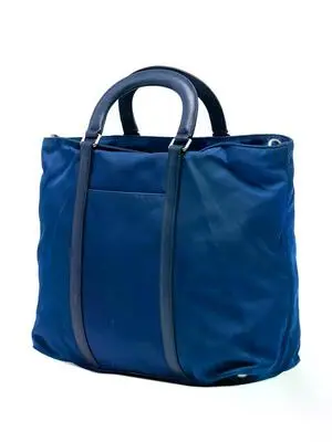 Prada Vitello Trimmed Tessuto Satchel