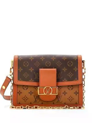 LOUIS VUITTON Dauphine Reverse Monogram Canvas Mm Shoulder Bag - Brown
