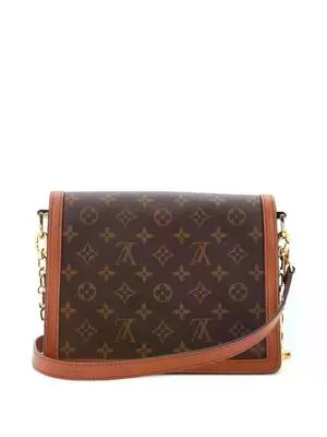 LOUIS VUITTON Dauphine Reverse Monogram Canvas Mm Shoulder Bag - Brown