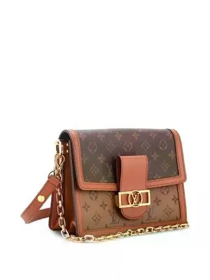 LOUIS VUITTON Dauphine Reverse Monogram Canvas Mm Shoulder Bag - Brown