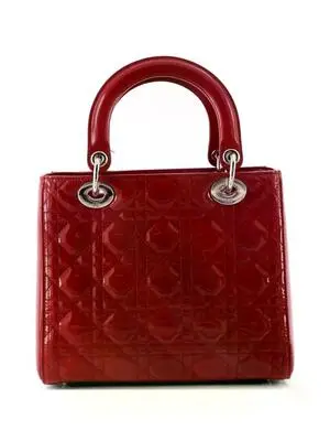 Dior Lady Medium Satchel Cannage Quilt Patent