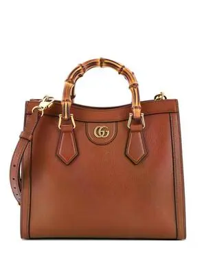 GUCCI Diana Nm Bamboo Handle Leather Small Tote Bag