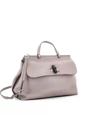 Gucci Bamboo Daily Top Handle Large Satchel - Grey