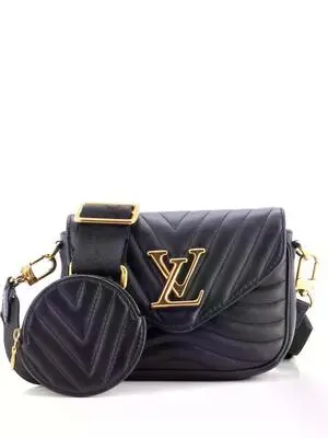 LOUIS VUITTON New Wave Multi Pochette Quilted Leather Crossbody Bag - Black