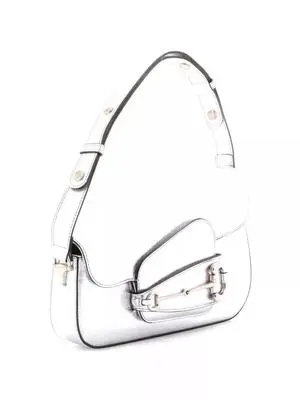 Gucci Horsebit 1955 Asymmetric Small Shoulder Bag - Silver