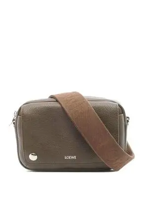 Loewe 2010-2026 Small Grained Leather Pebble Crossbody Bag - Brown