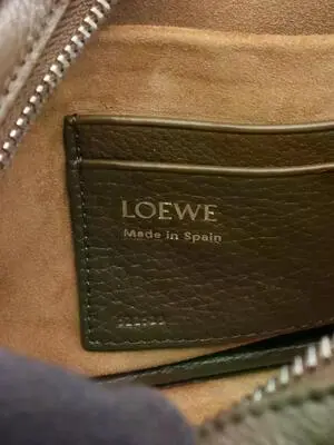 Loewe 2010-2026 Small Grained Leather Pebble Crossbody Bag - Brown