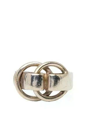 Hermès 1990-2000 Sterling Deux Anneaux Ring - Silver