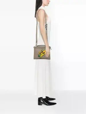 Fendi Sue Tilley Mini Peekaboo Satchel Calfskin Romano Selleria Banana Printed - Brown