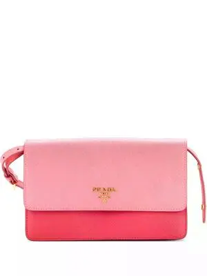 PRADA Wallet On Strap Saffiano Leather Small Crossbody Bag