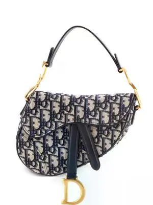 Dior Saddle Oblique Canvas Mini Shoulder Bag - Blue