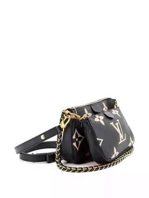 LOUIS VUITTON Multi Pochette Accessoires Bicolor Monogram Empreinte Giant Crossbody Bag - Black
